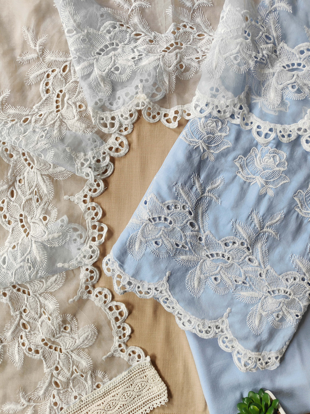 Powder Blue Roses Suit-Set – House Of Kadhaee